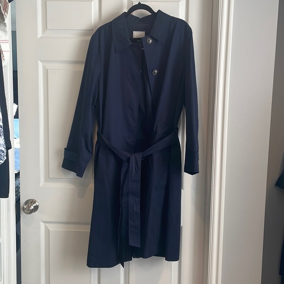 LOFT | Jackets & Coats | Navy Blue Trench | Poshmark